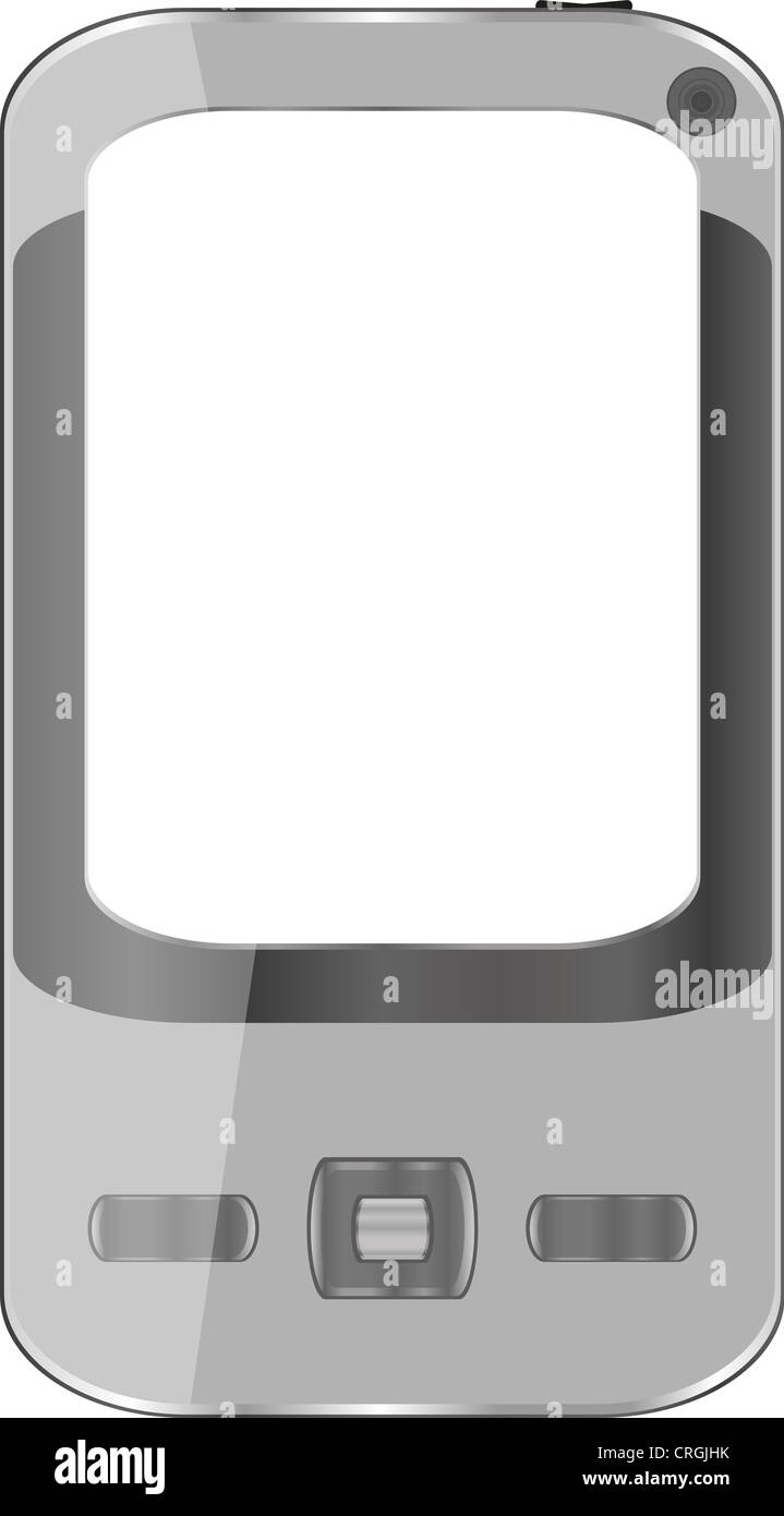 Grey smartphone isolated on white background Stock Photo - Alamy