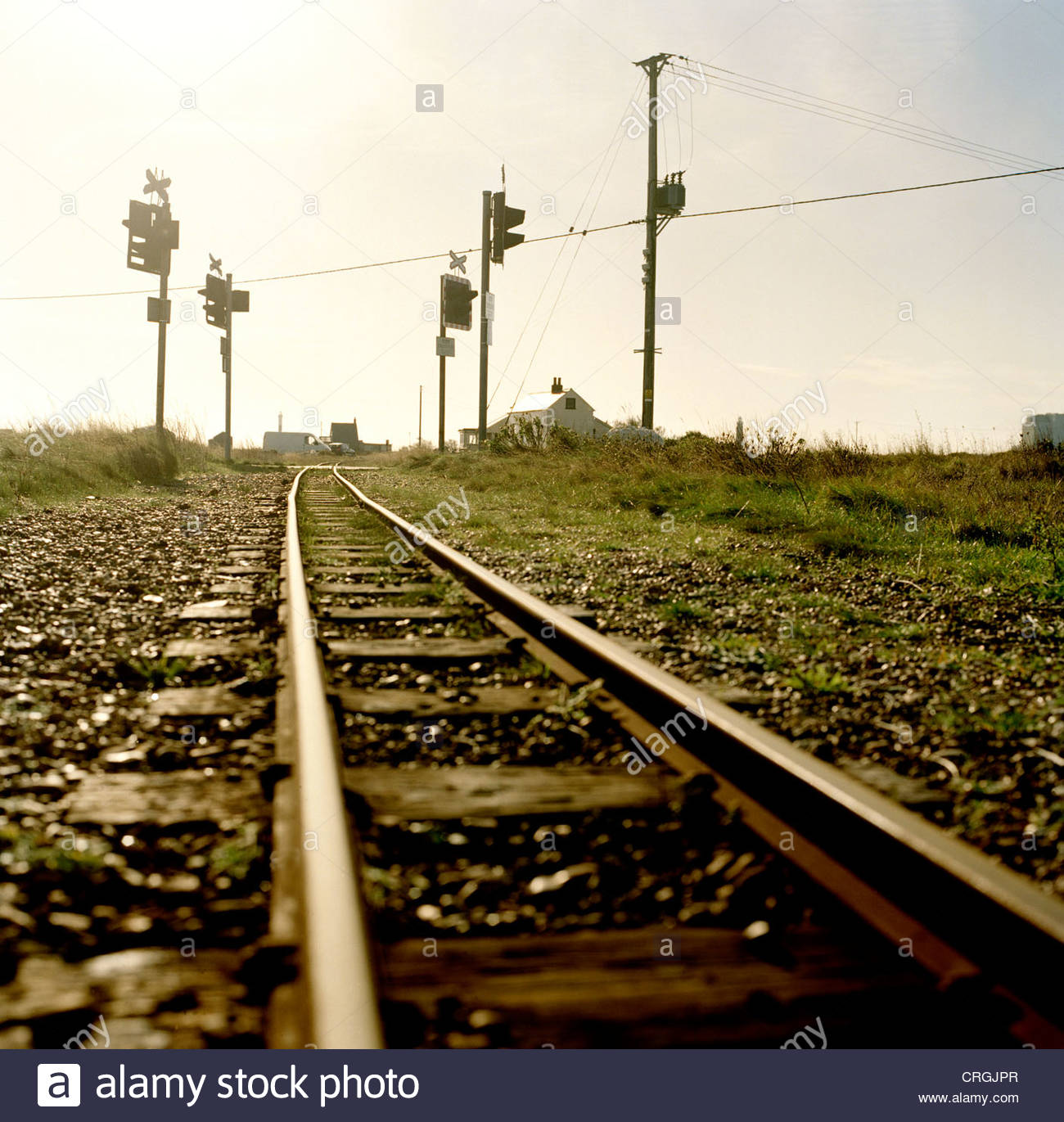 Rural Railway Track Crossing Stock Photos & Rural Railway Track ...