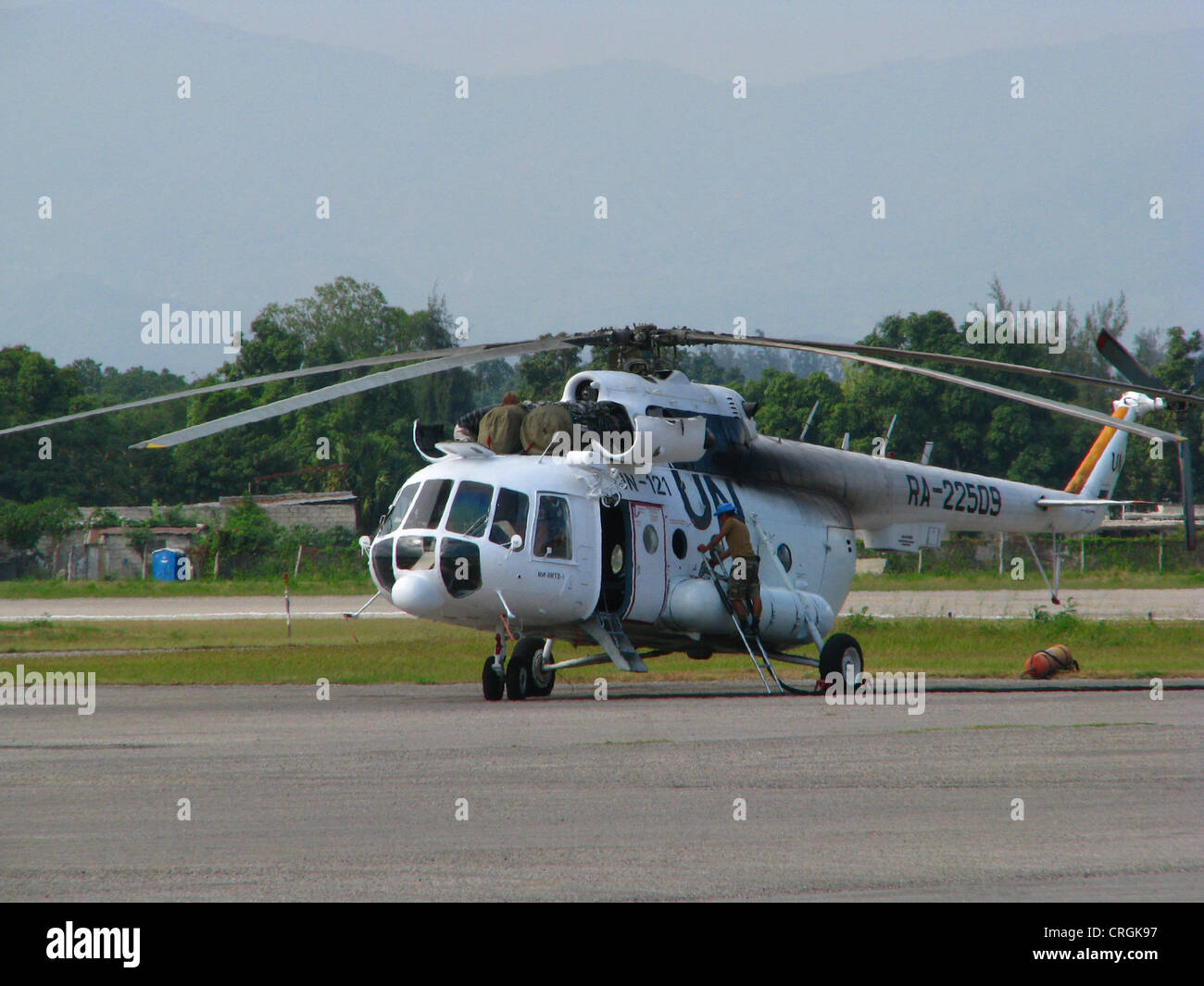 Military helicopter of the 'United Nations Stabilisation Mission in ...