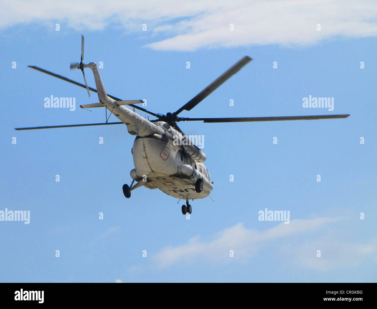 flying helicopter of the 'United Nations Stabilisation Mission in Haiti ...