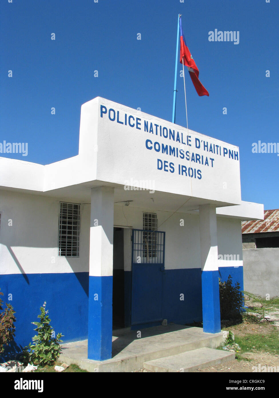 Haitian police station, Haiti, Grande Anse, Les Irois Stock Photo - Alamy