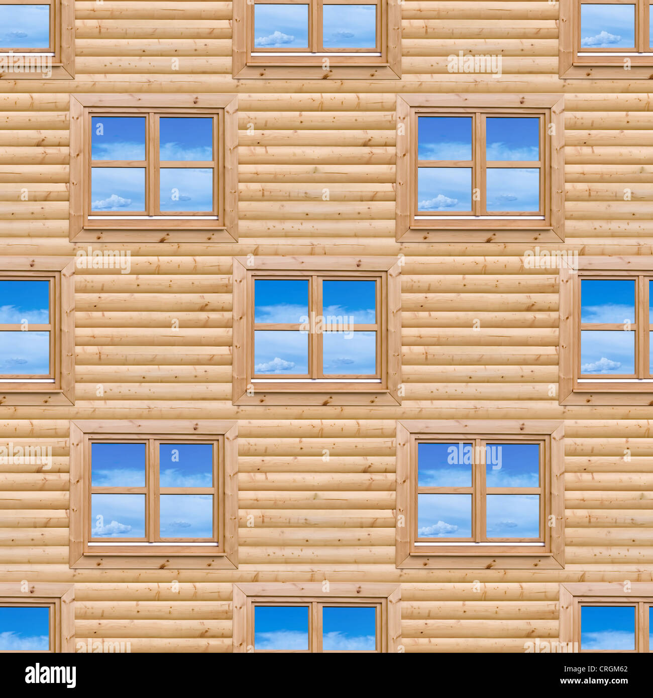 Wooden Cottage Exterior Facade Wall Seamless Pattern Stock Photo - Alamy