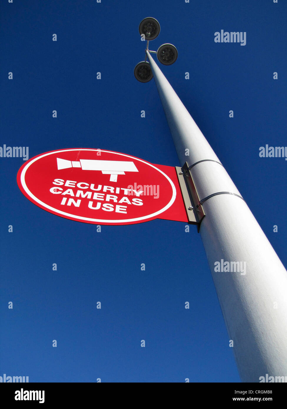 sign informing about 'Security cameras in use' - Security cameras fixed ...