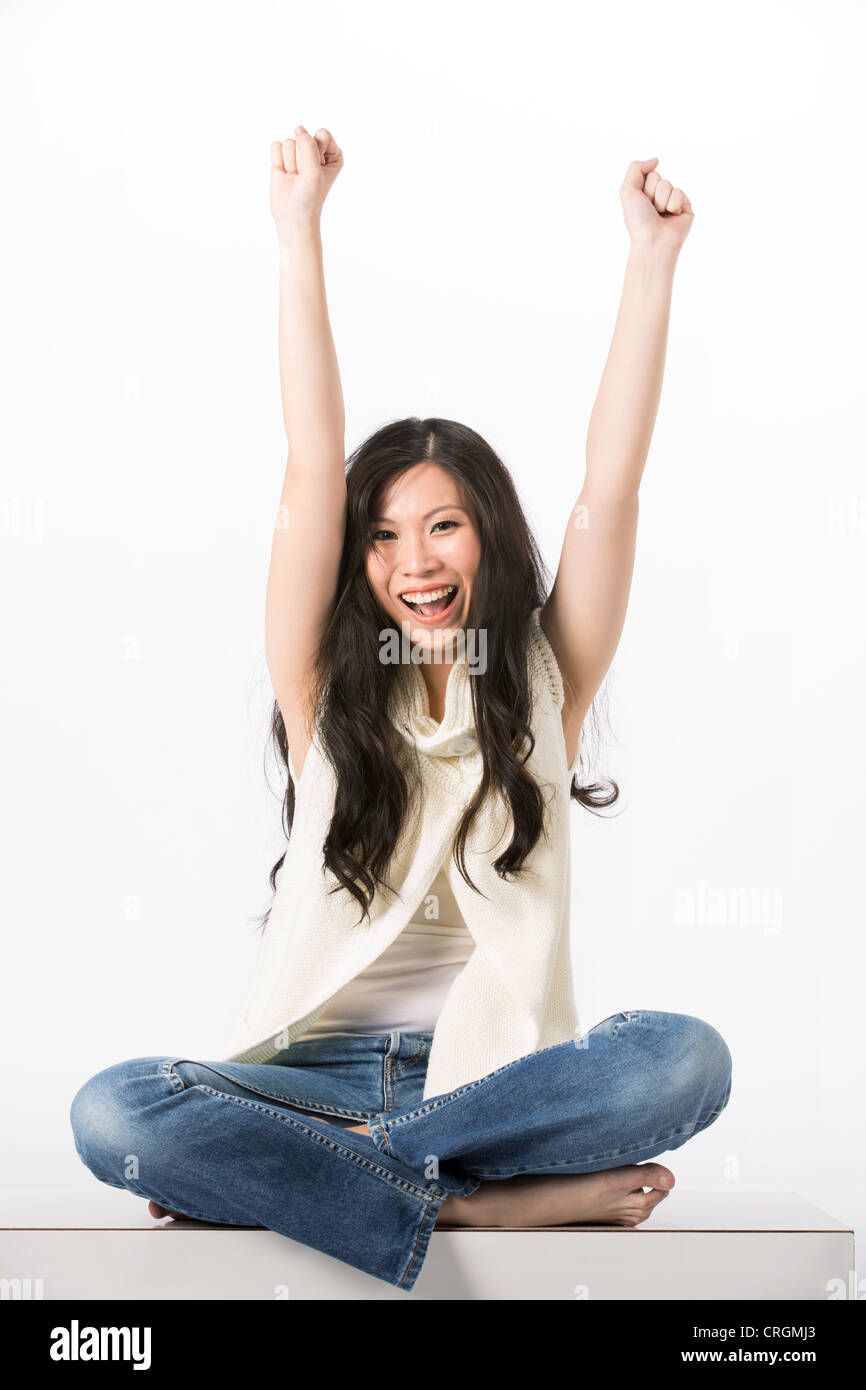 Portrait of a happy Asian woman Stock Photo - Alamy