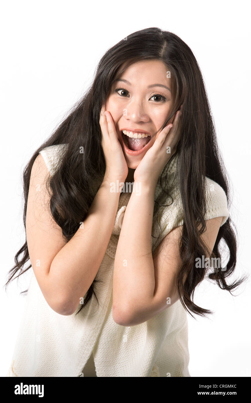 Portrait of a happy Asian woman Stock Photo - Alamy