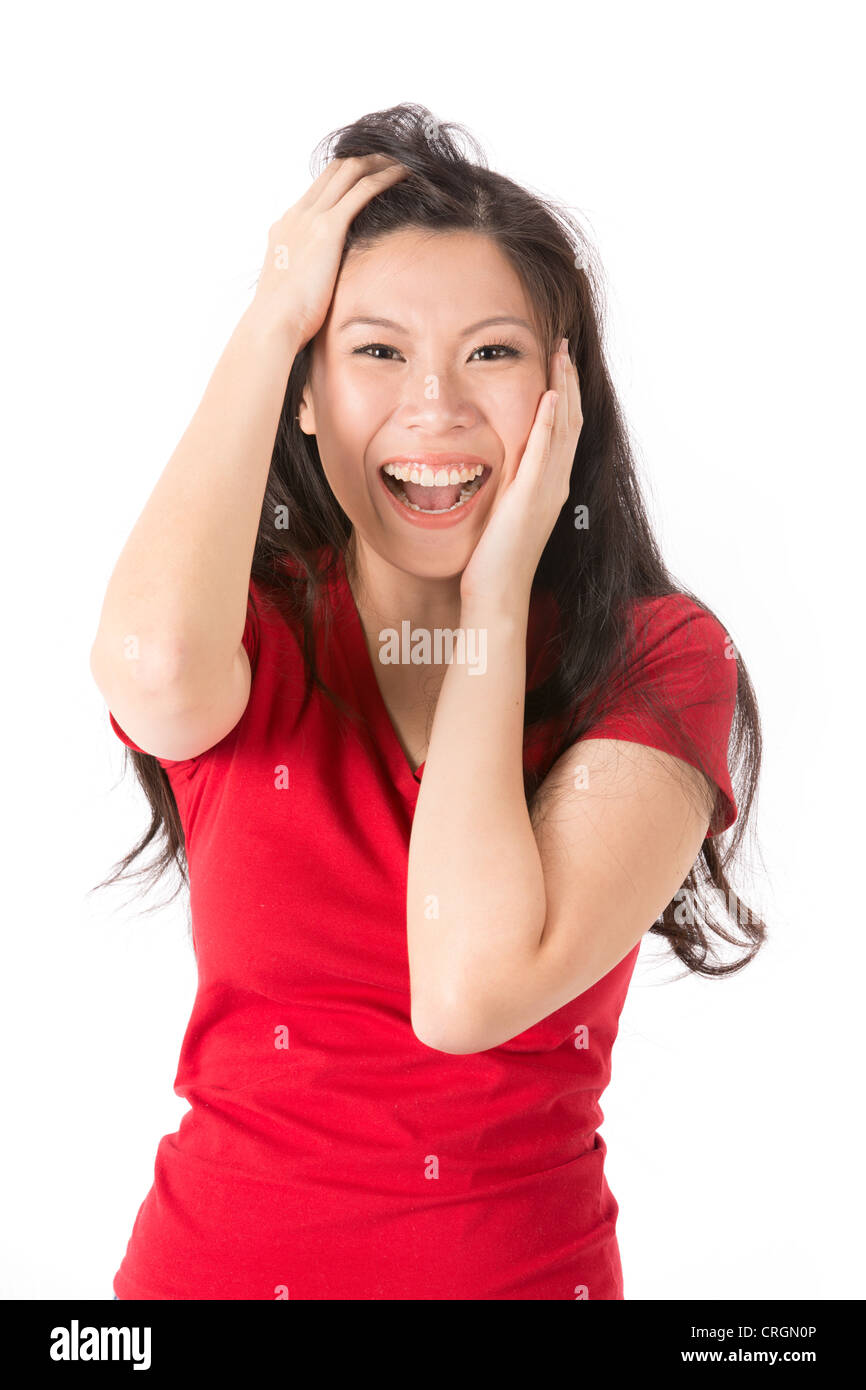 Portrait of a happy Asian woman Stock Photo - Alamy