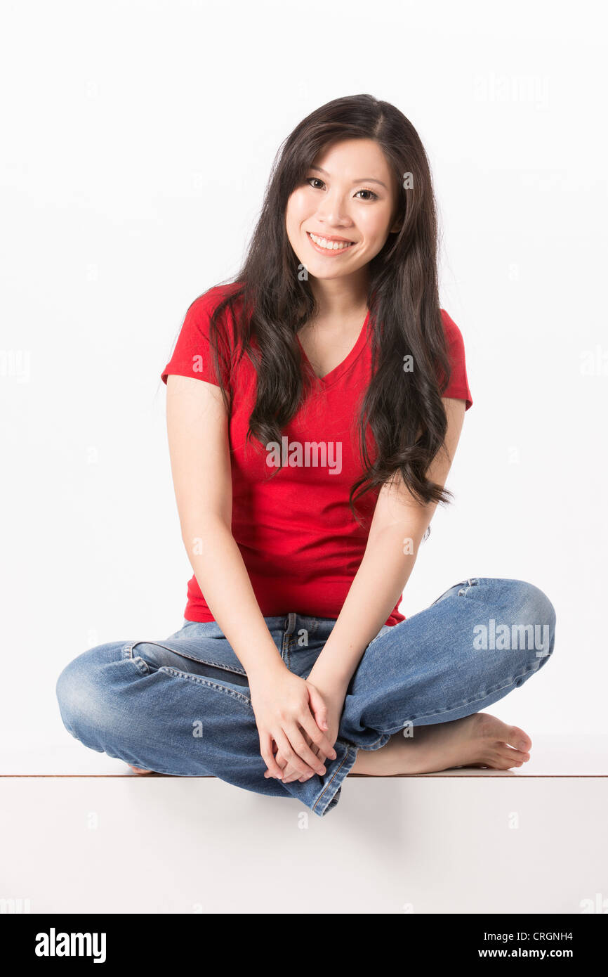 Happy Asian woman Stock Photo - Alamy