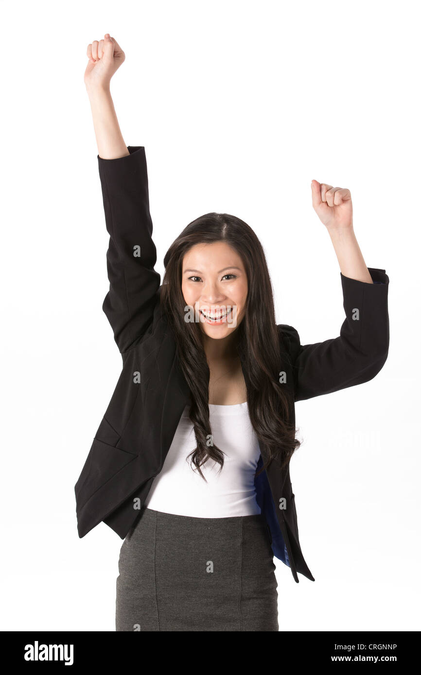 Portrait of happy Asian woman Stock Photo - Alamy