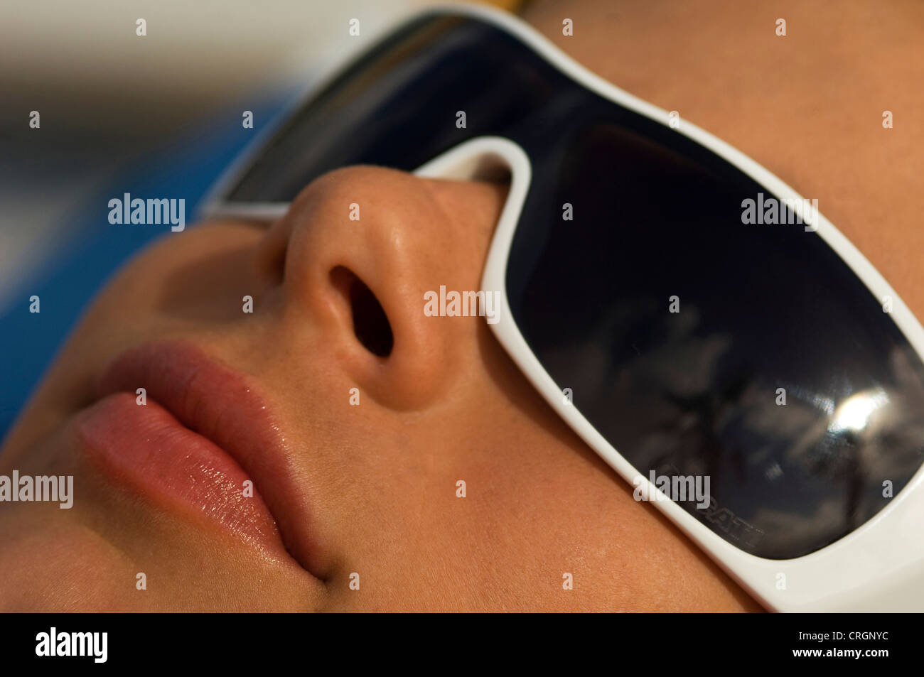 Woman sunburnt face hi-res stock photography and images - Alamy