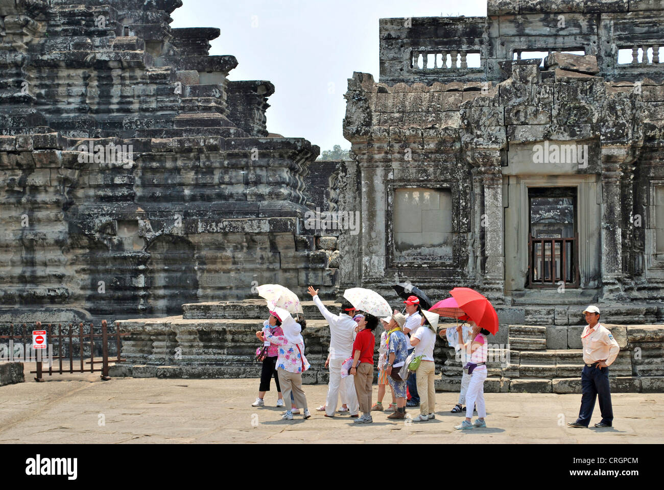 tourists in temple area of Angkor Wat, Cambodia Stock Photo - Alamy