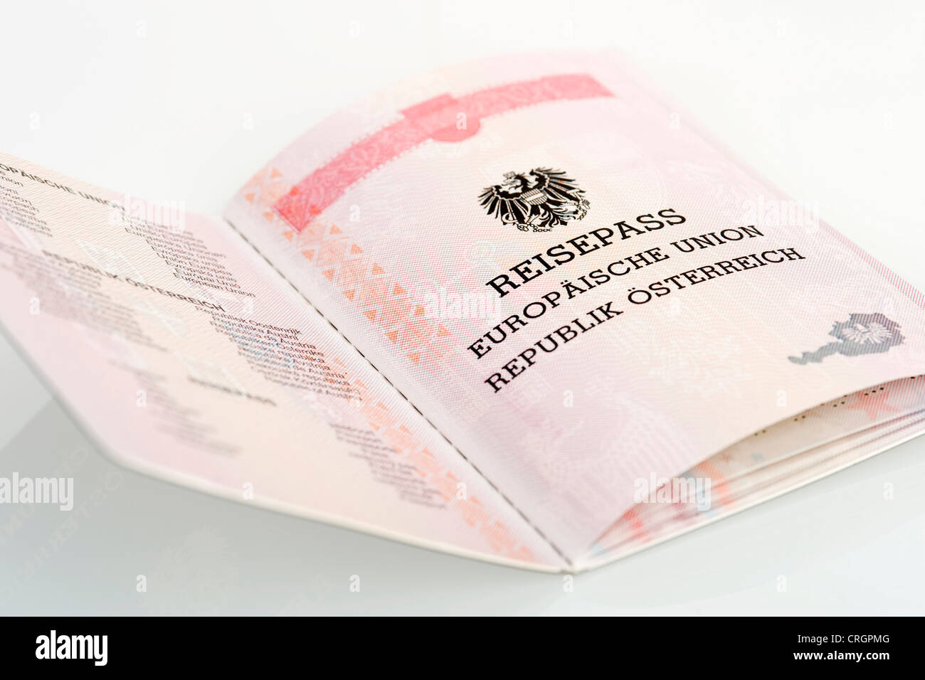 Austrian passport, Austria Stock Photo - Alamy