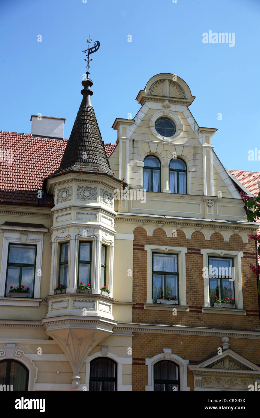 residential building with oriel, Austria, Lower Austria, Gars am Kamp ...