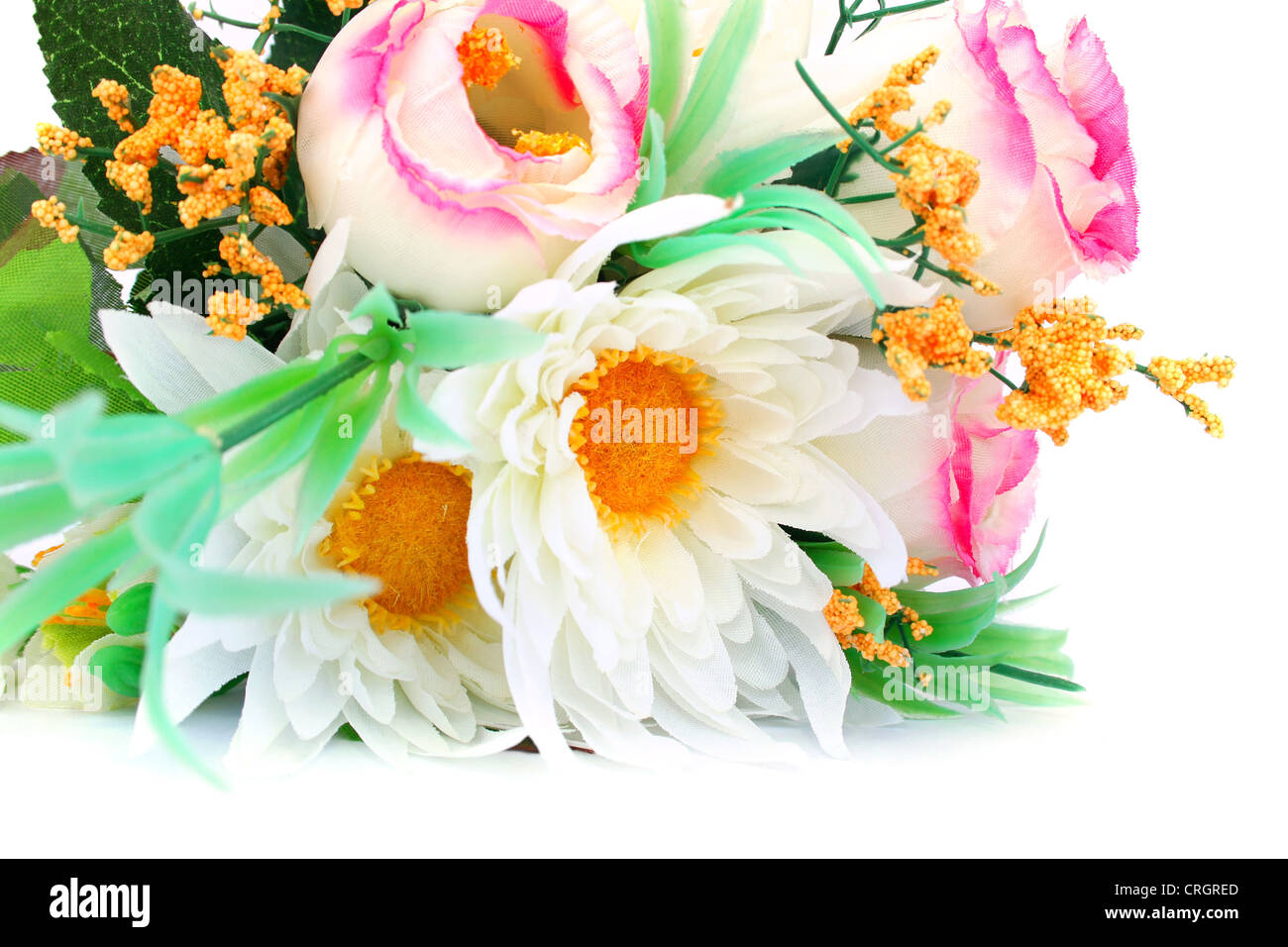 Colorful flowers isolated on white background Stock Photo - Alamy