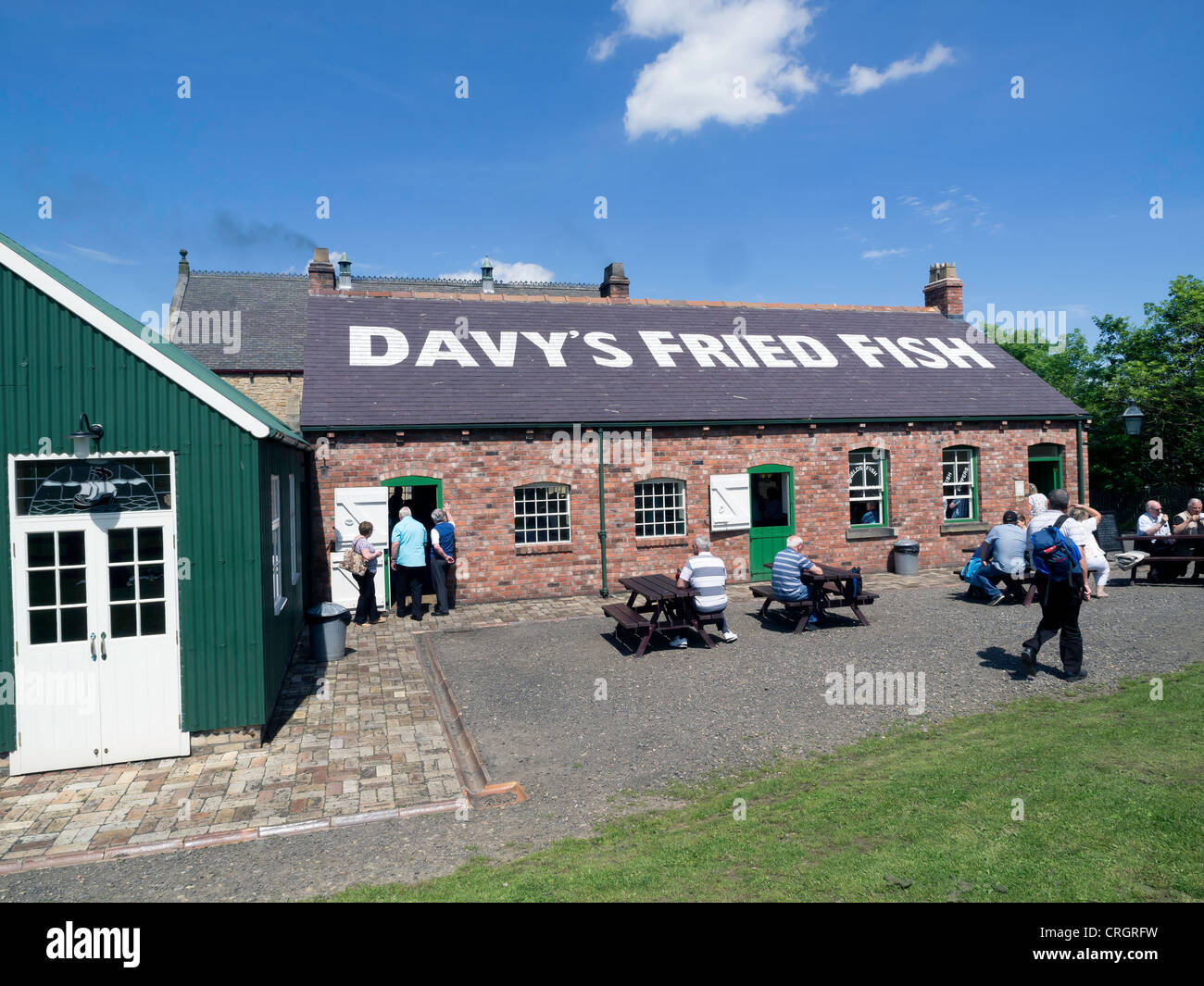 Davy's Fish and Chip shop in the pit village at Beamish Museum of ...