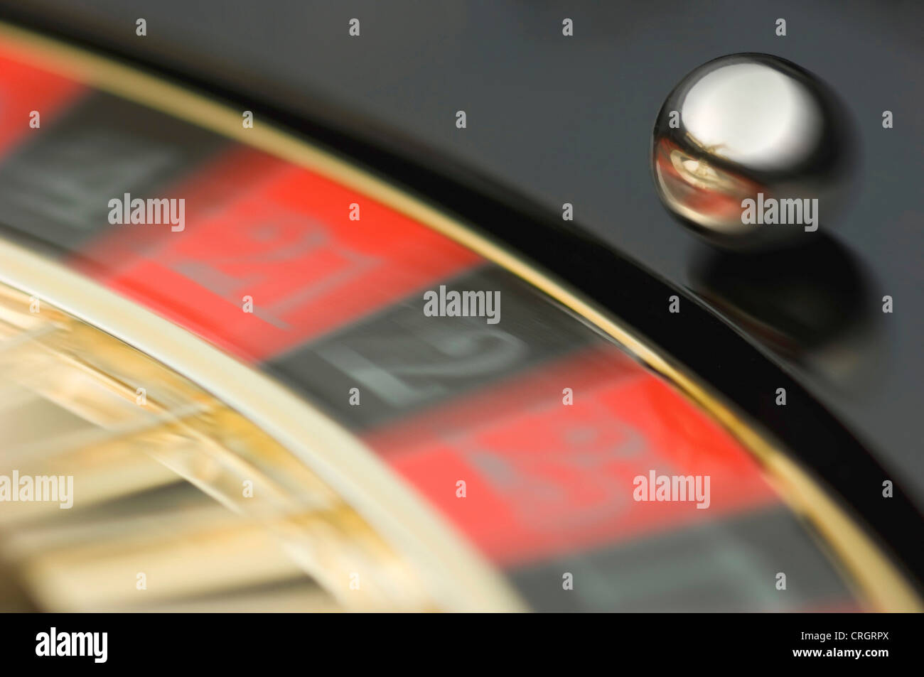 turning roulette wheel and ball Stock Photo - Alamy