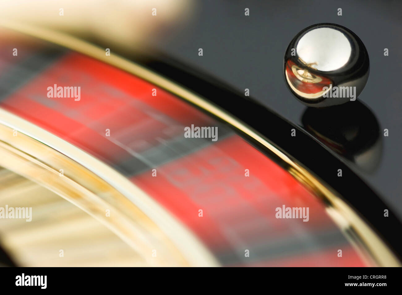 turning roulette wheel and ball Stock Photo - Alamy