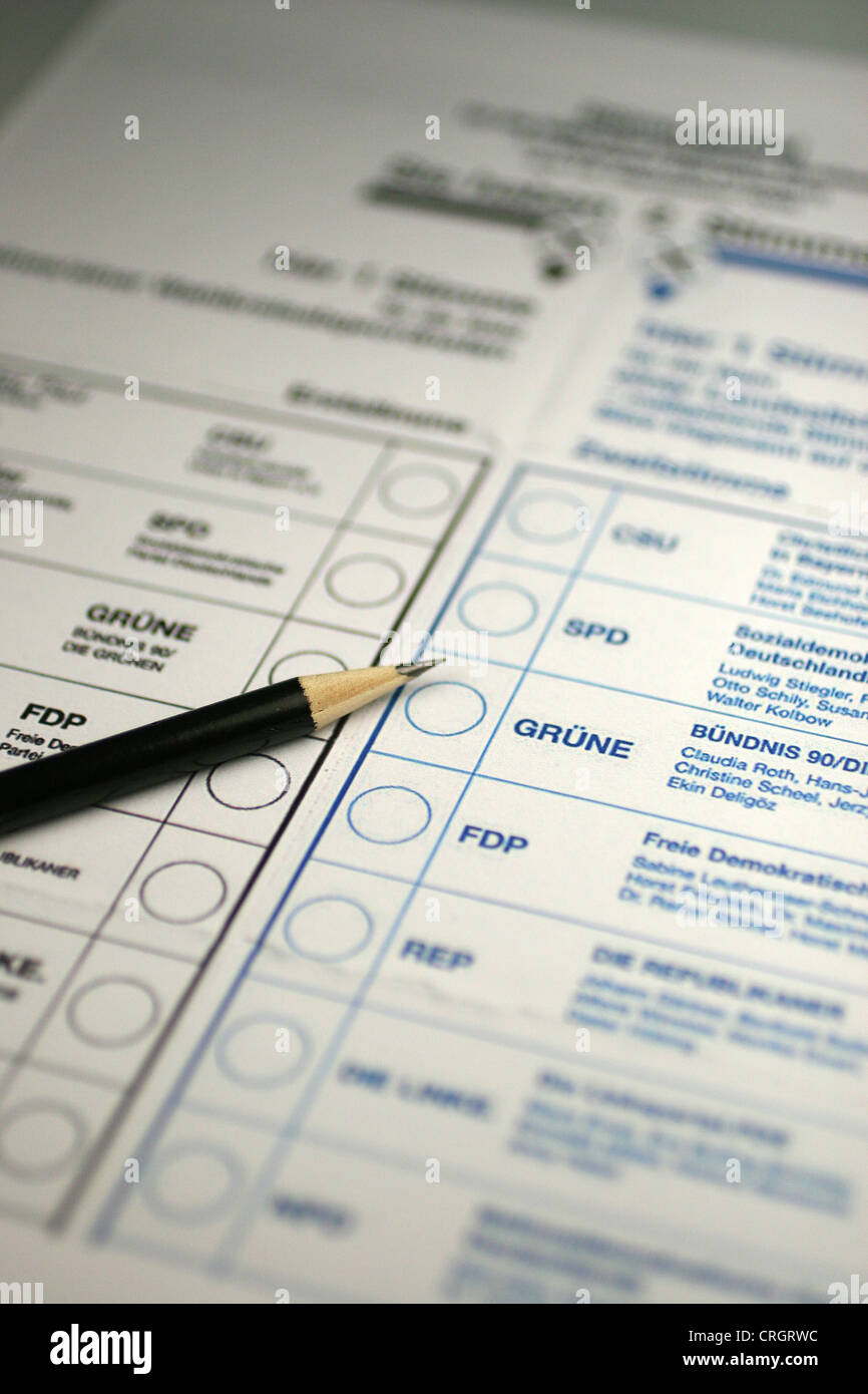 ballot with pen Stock Photo - Alamy