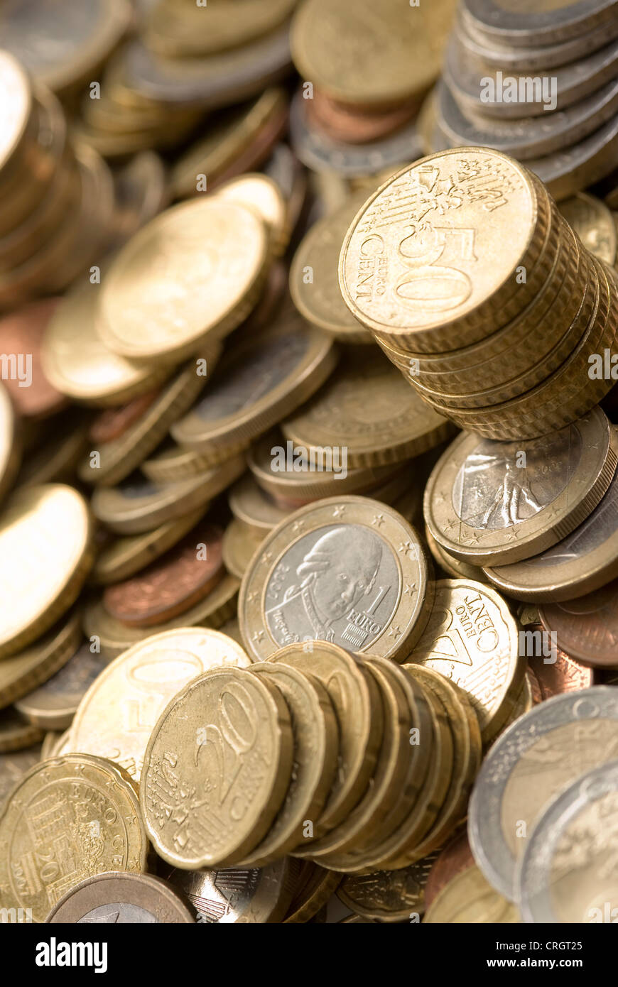 many euro coins Stock Photo - Alamy
