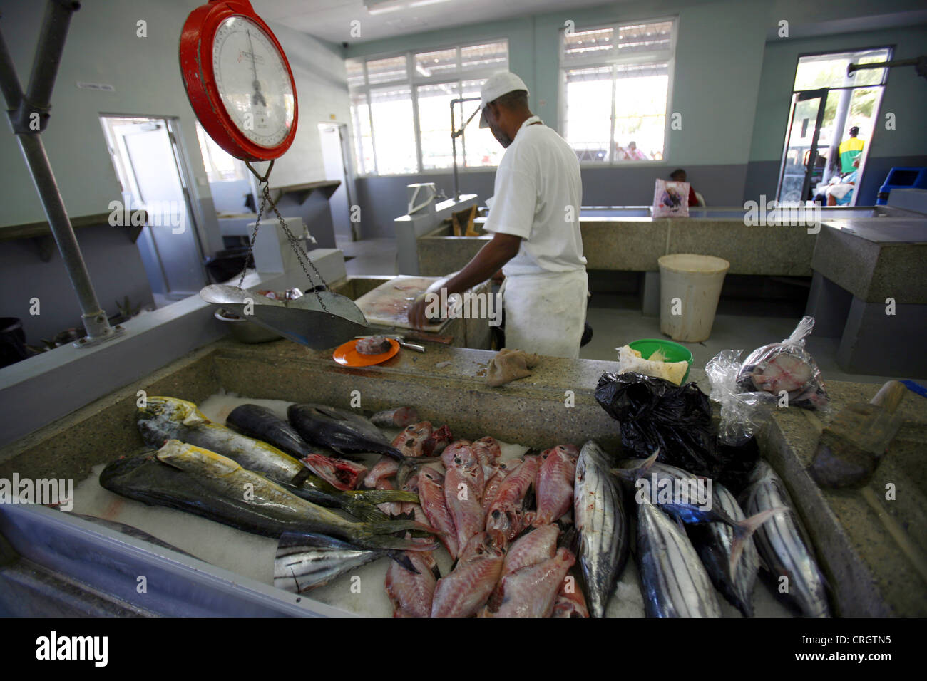 at a fish market, Saint Vincent, Kingstown Stock Photo - Alamy