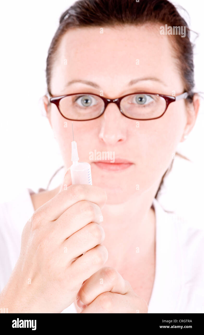 doctor with injection Stock Photo - Alamy