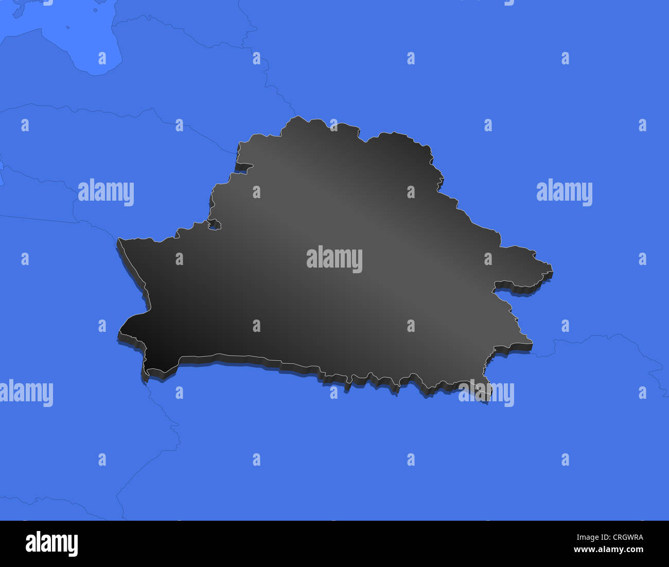 Political map of Belarus with the several provinces Stock Photo - Alamy