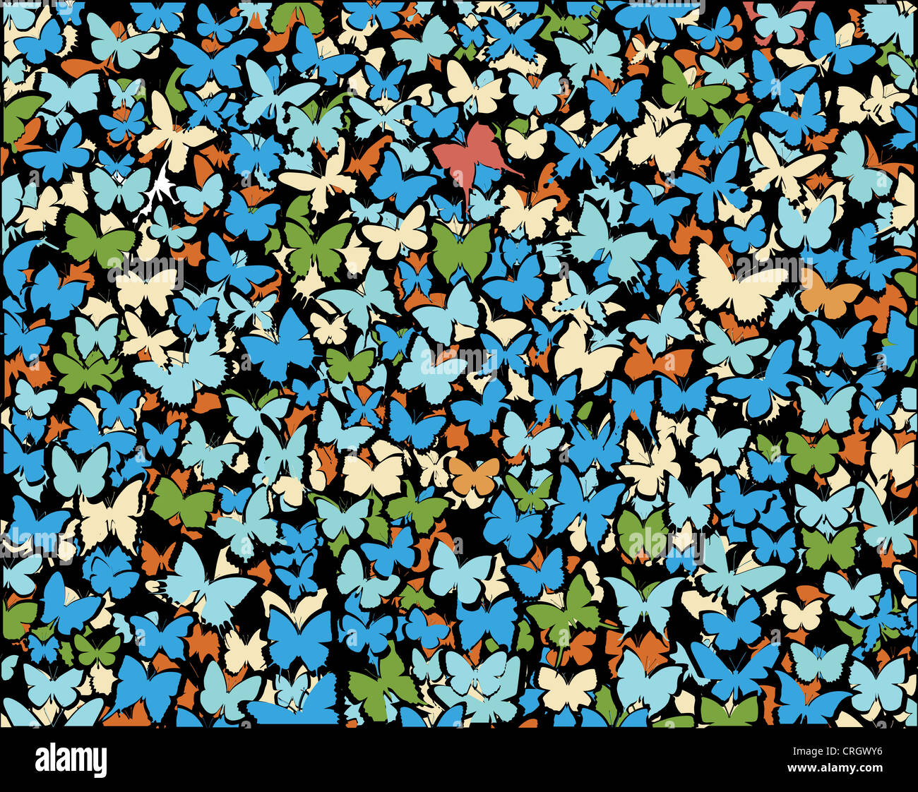 Background illustration of lots of butterflies Stock Photo - Alamy