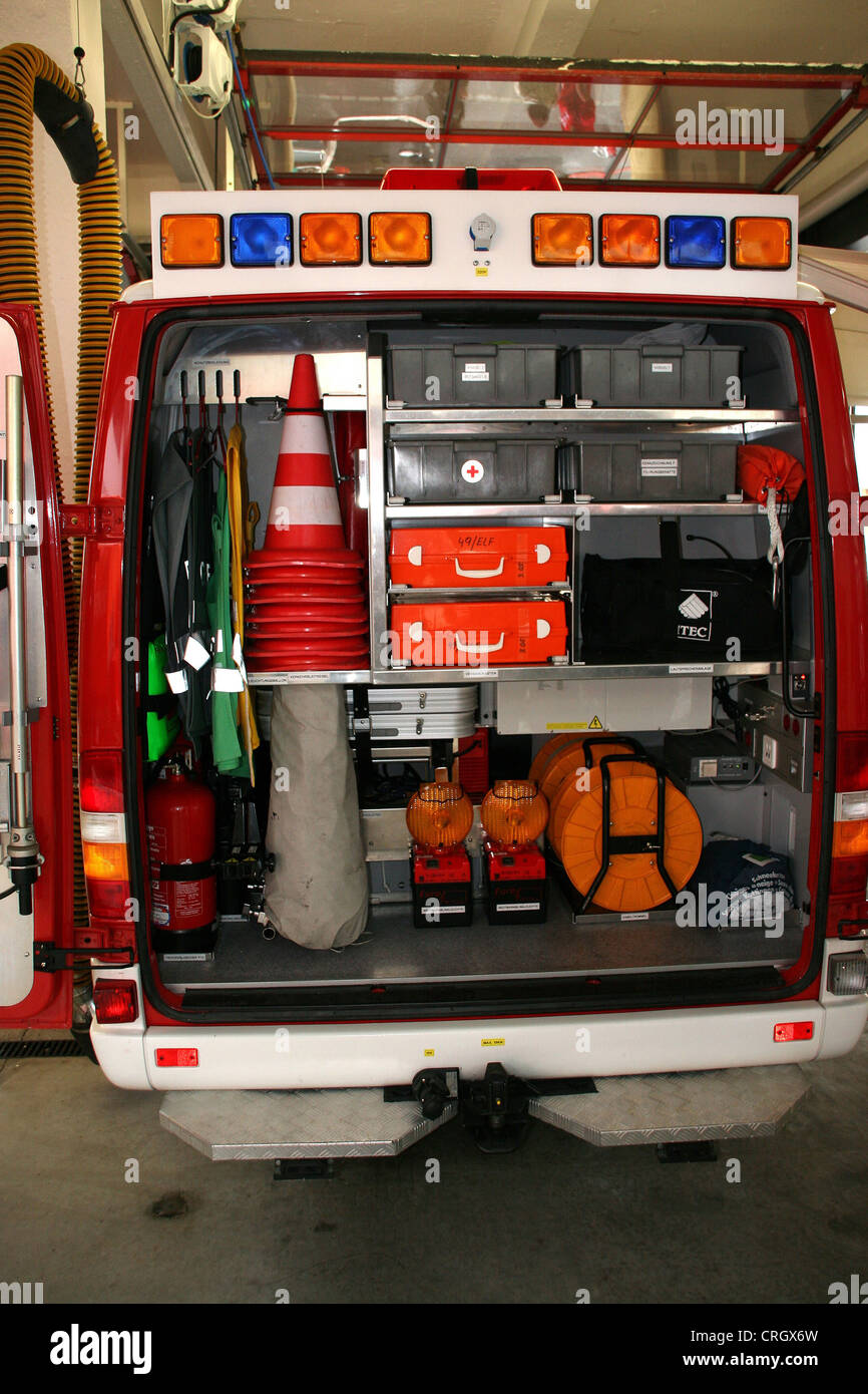 open car of fire fighters Stock Photo - Alamy