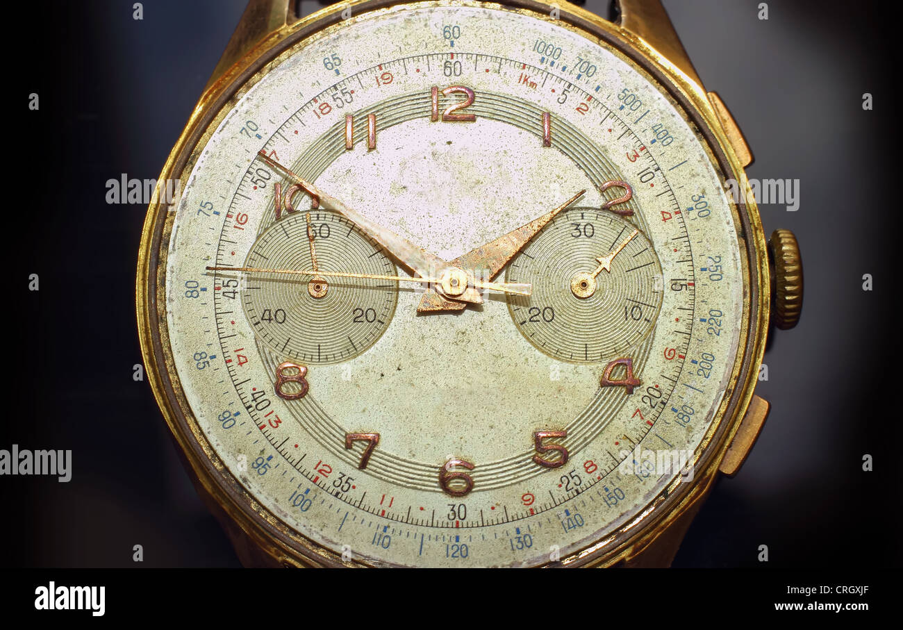 Old Analogue watch, macro shot Stock Photo - Alamy