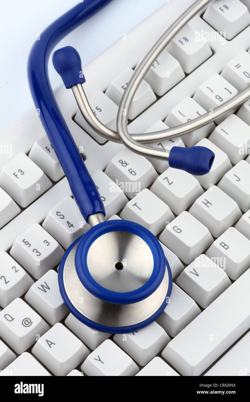 Stethoscope on computer keyboard Stock Photo - Alamy Stethoscope on computer keyboard Stock Photo - Alamy