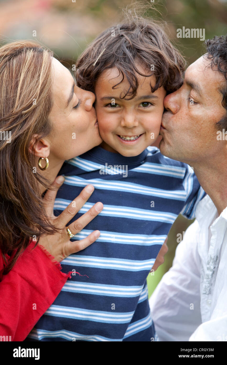 family portrait, happy parents with little son Stock Photo - Alamy