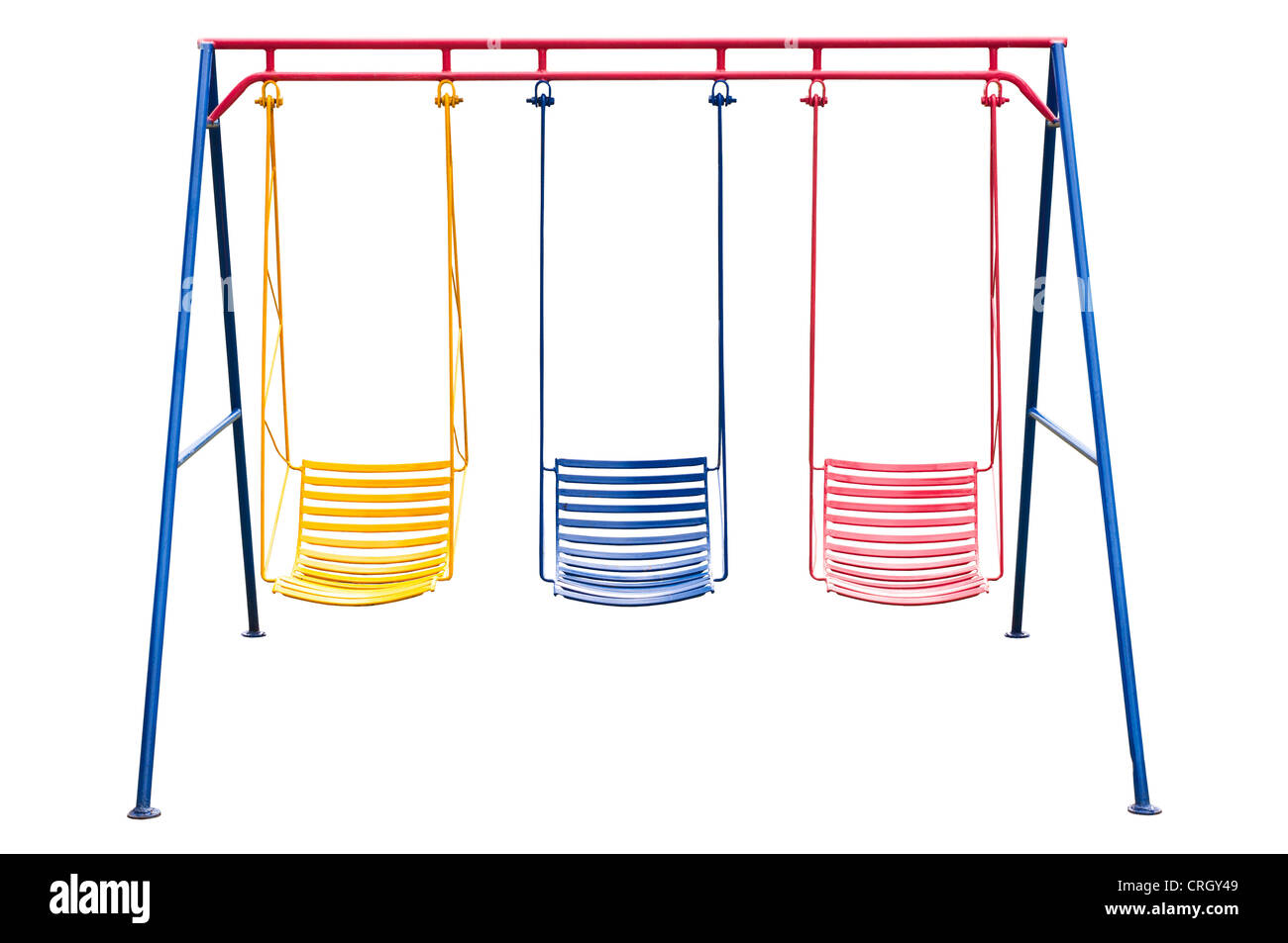 Playground swing isolated Stock Photo - Alamy