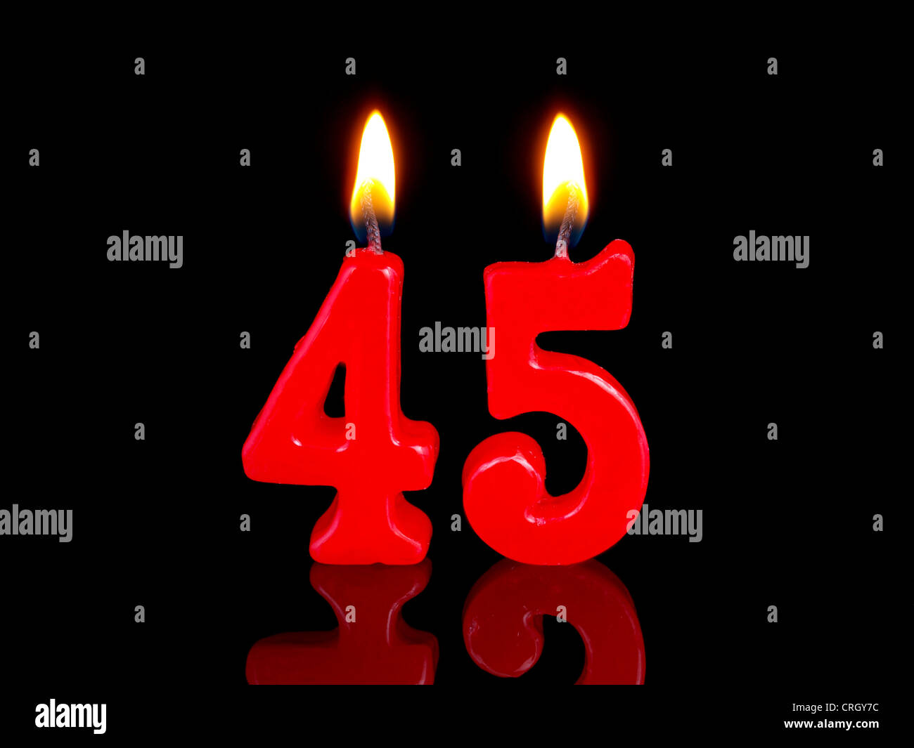 Number 45 birthday celebration hi-res stock photography and images - Alamy