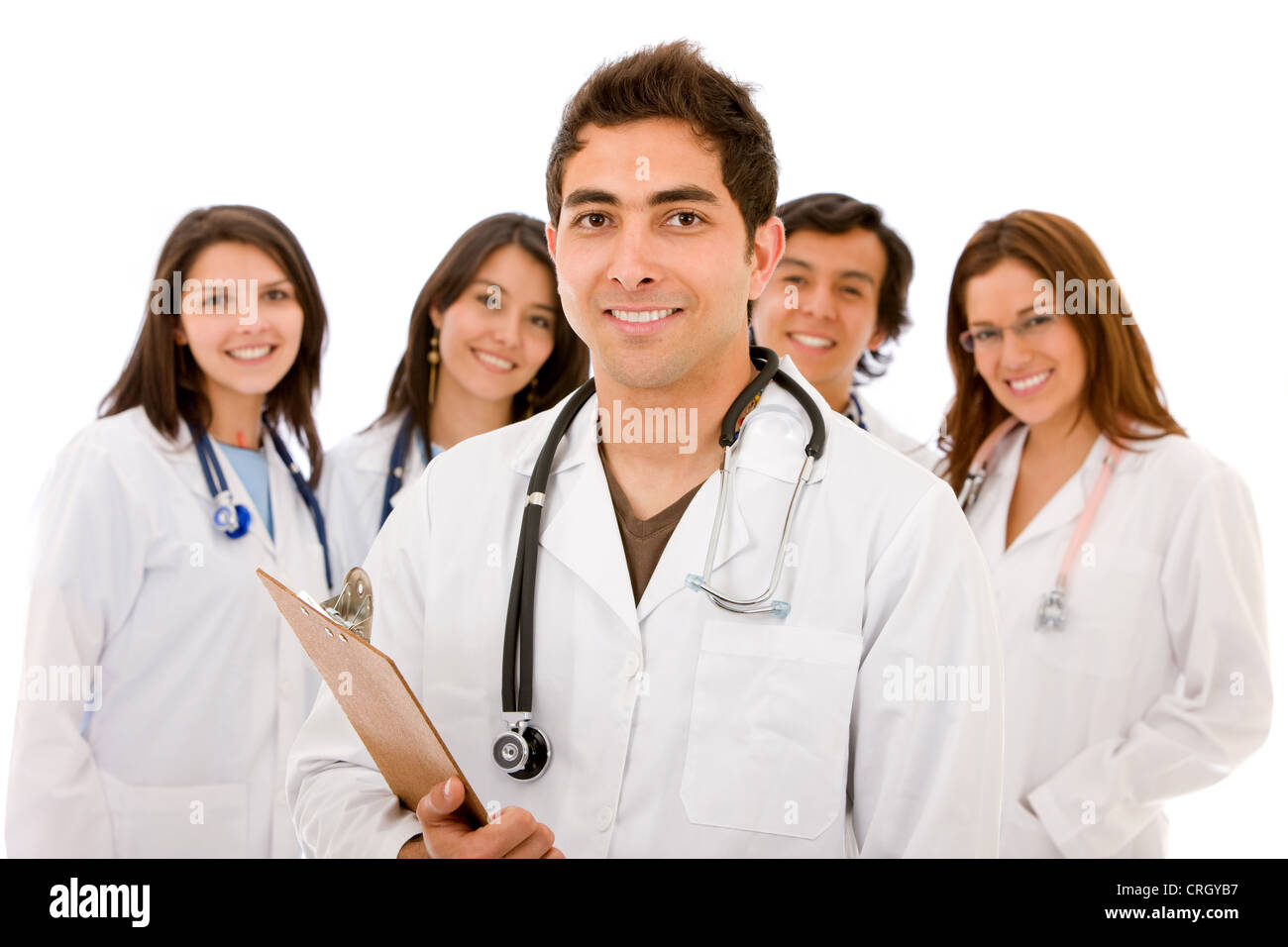 medical team with male and female doctors, young doctor in the ...