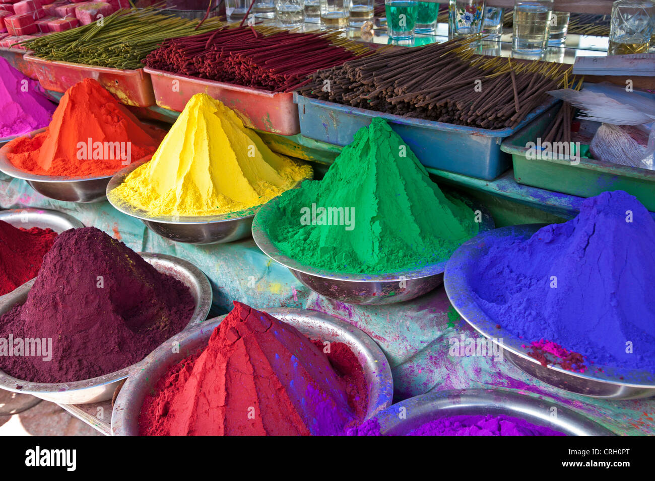 Colorful dyes. Devaraja market. Mysore. India Stock Photo - Alamy