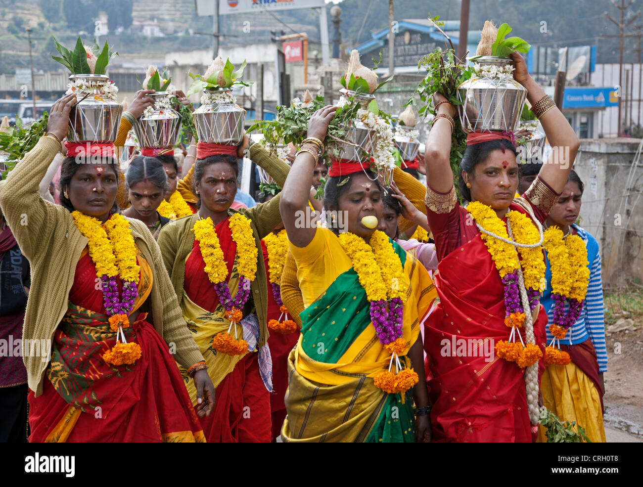 Women performing a ritual procession. Mysore. Karnataka. India Stock ...