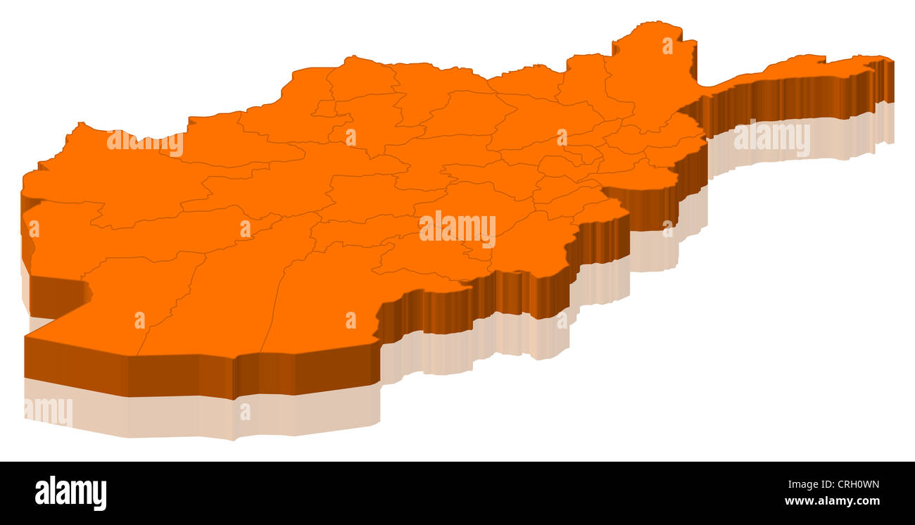 Political map of Afghanistan with the several provinces Stock Photo - Alamy
