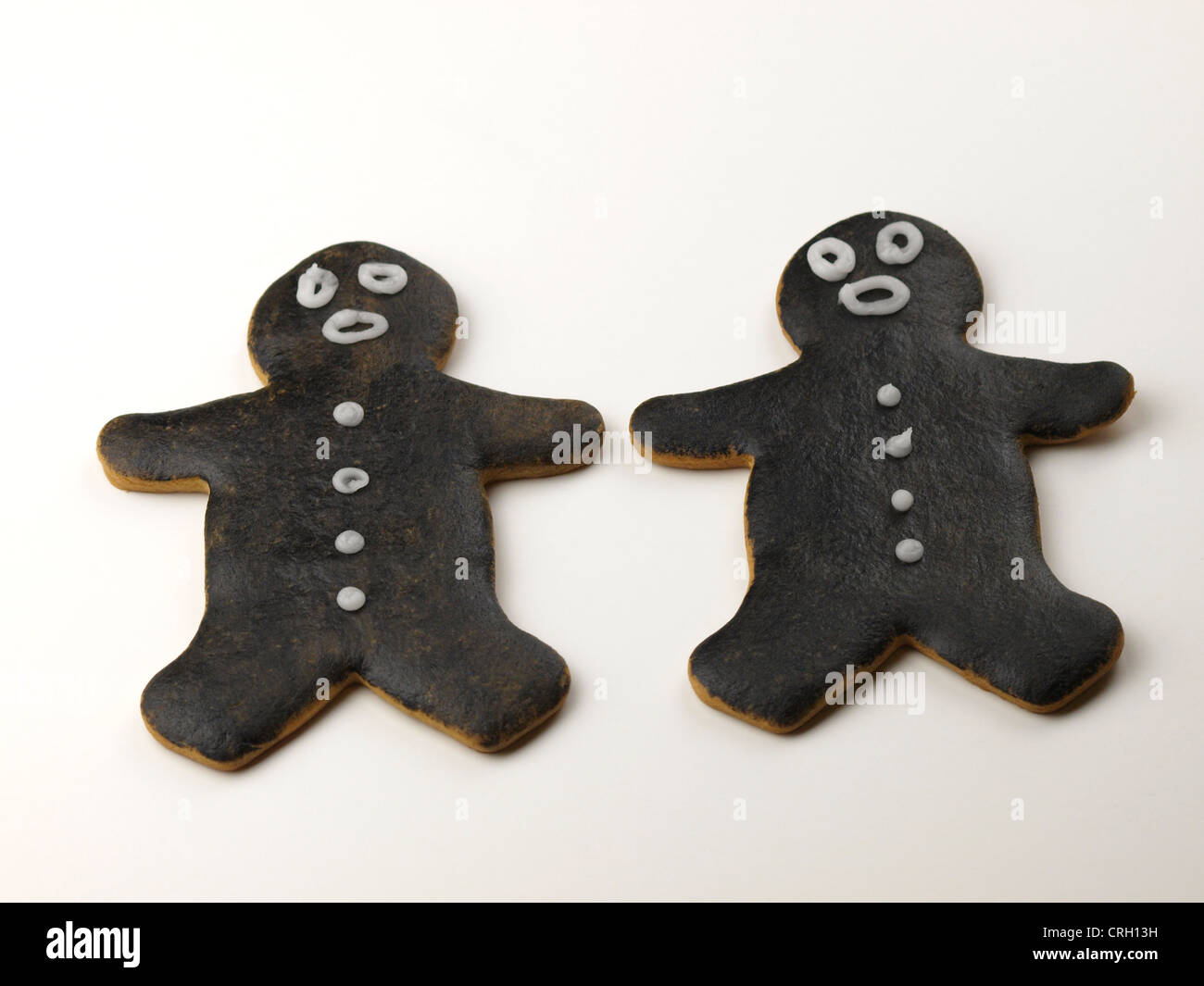 Black gingerbread men Stock Photo - Alamy
