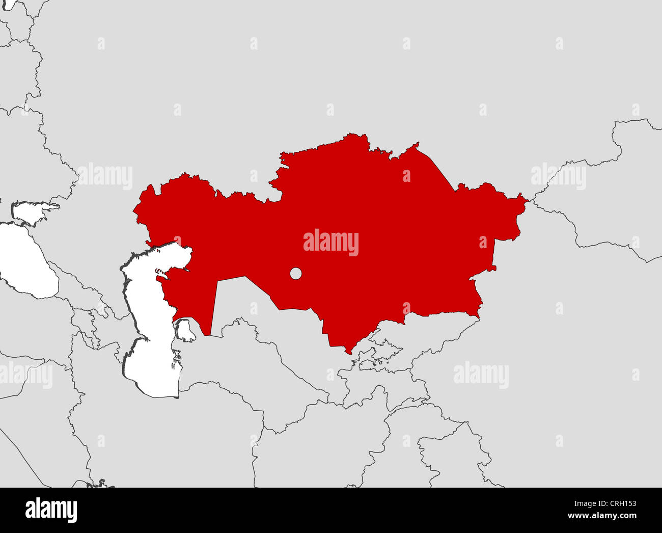 Political map of Kazakhstan with the several regions Stock Photo - Alamy