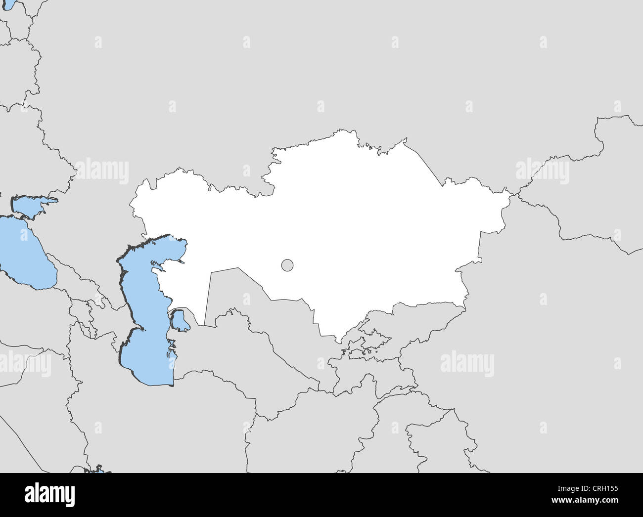 Political map of Kazakhstan with the several regions Stock Photo - Alamy