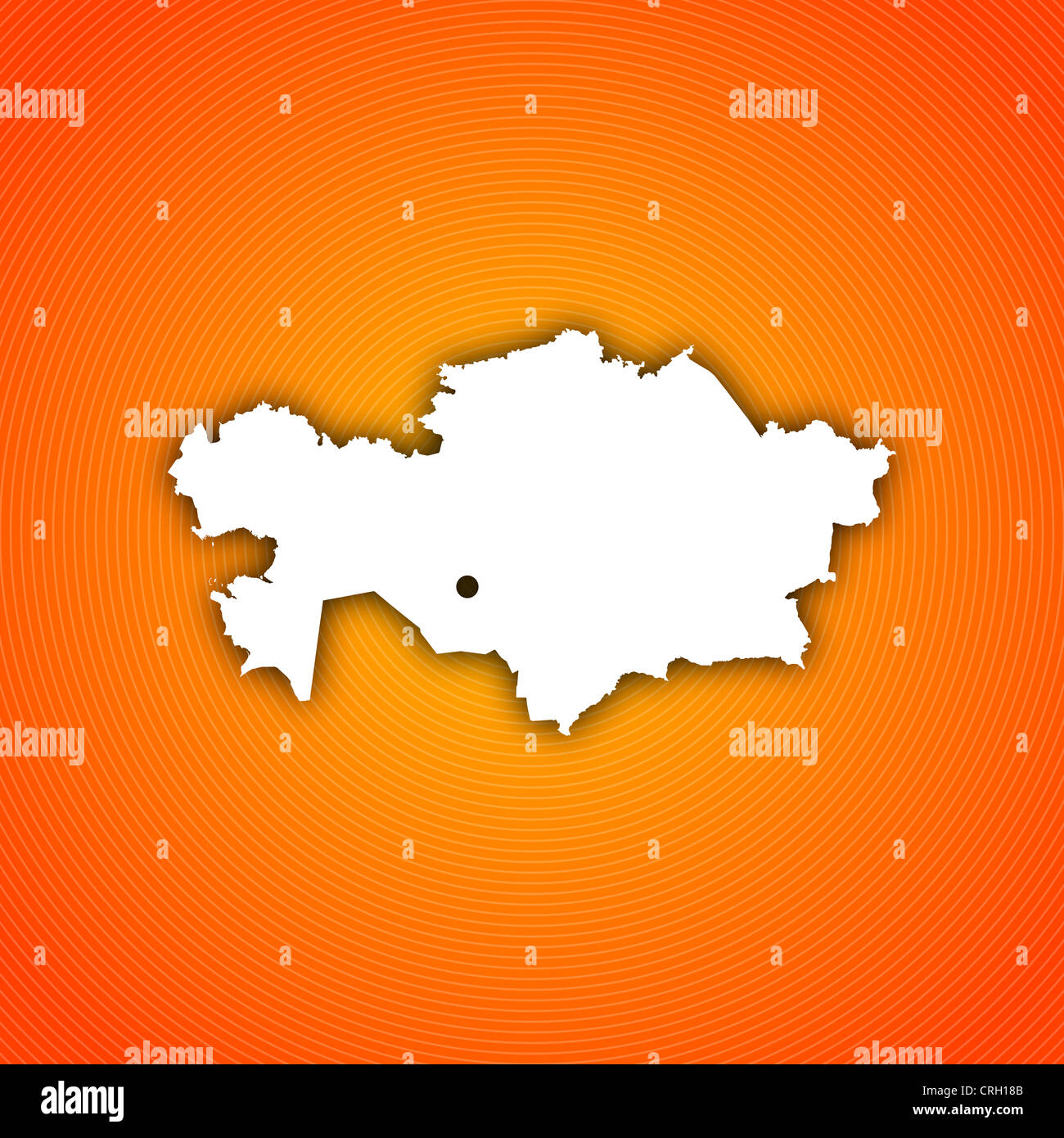 Political map of Kazakhstan with the several regions Stock Photo - Alamy