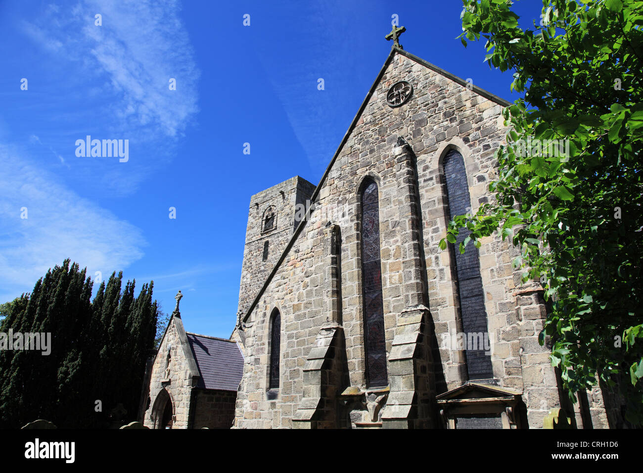 Ovingham Parish Church north east England UK Stock Photo - Alamy
