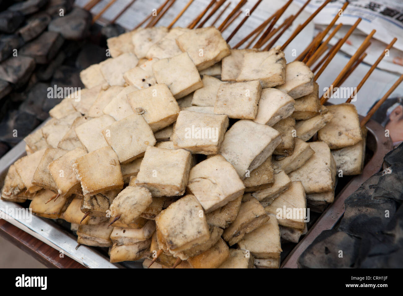 Stinky tofu for sale at market stall, Beijing, China Stock Photo - Alamy