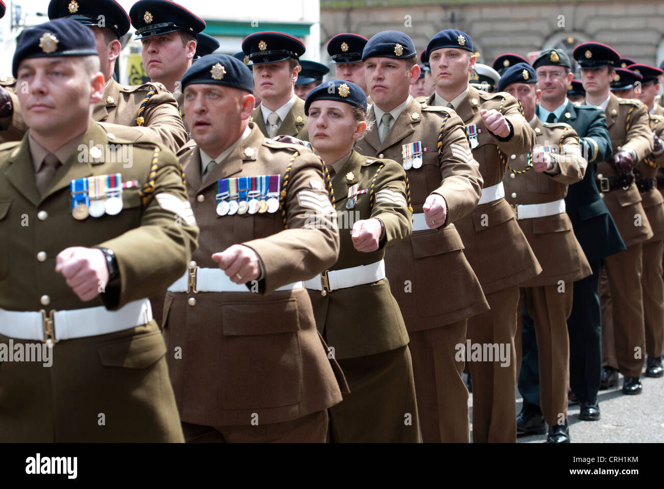 Armed forces town centre center britain british warwick freedom england ...