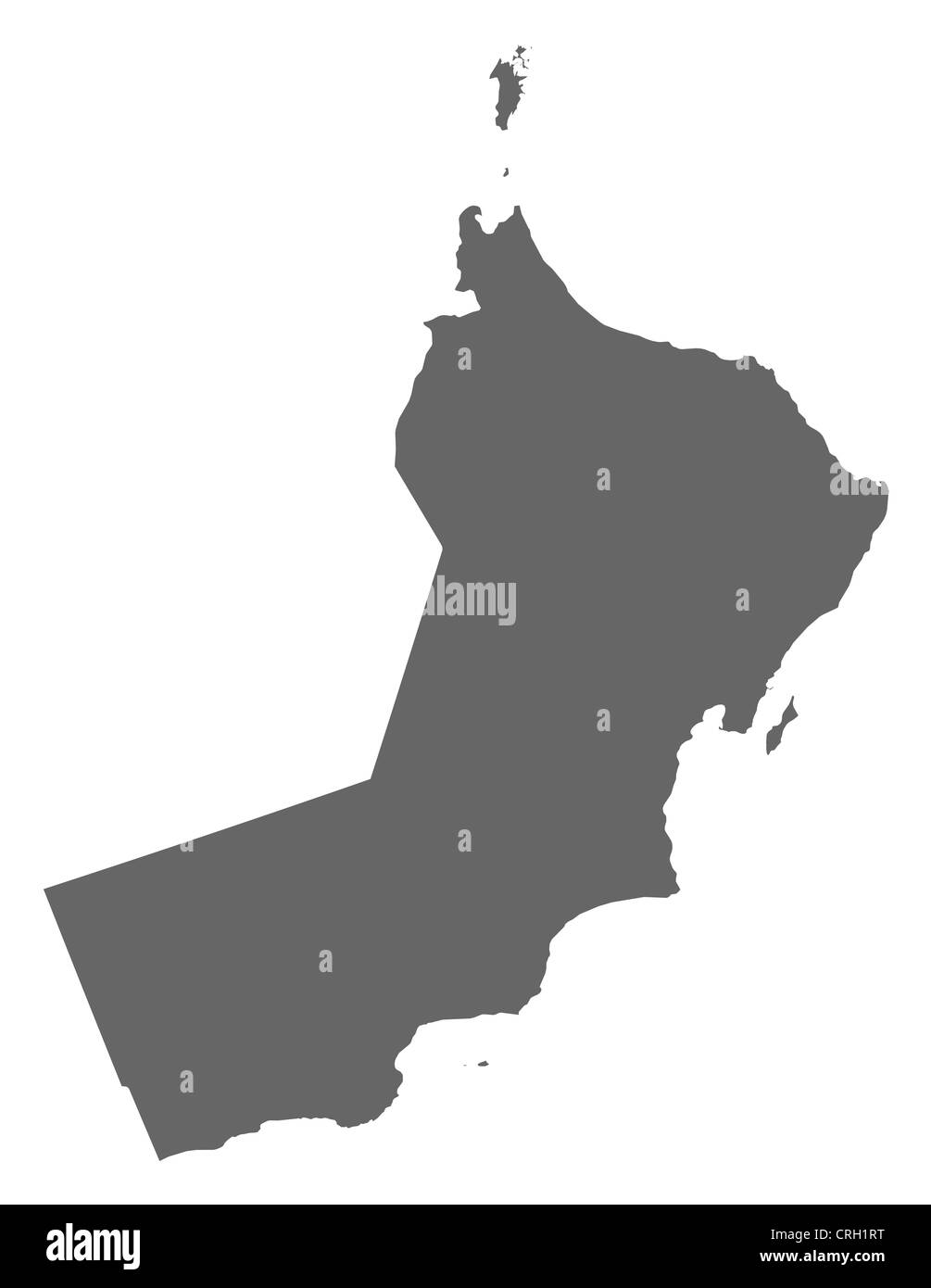 Political map of Oman with the several regions and governorats Stock ...