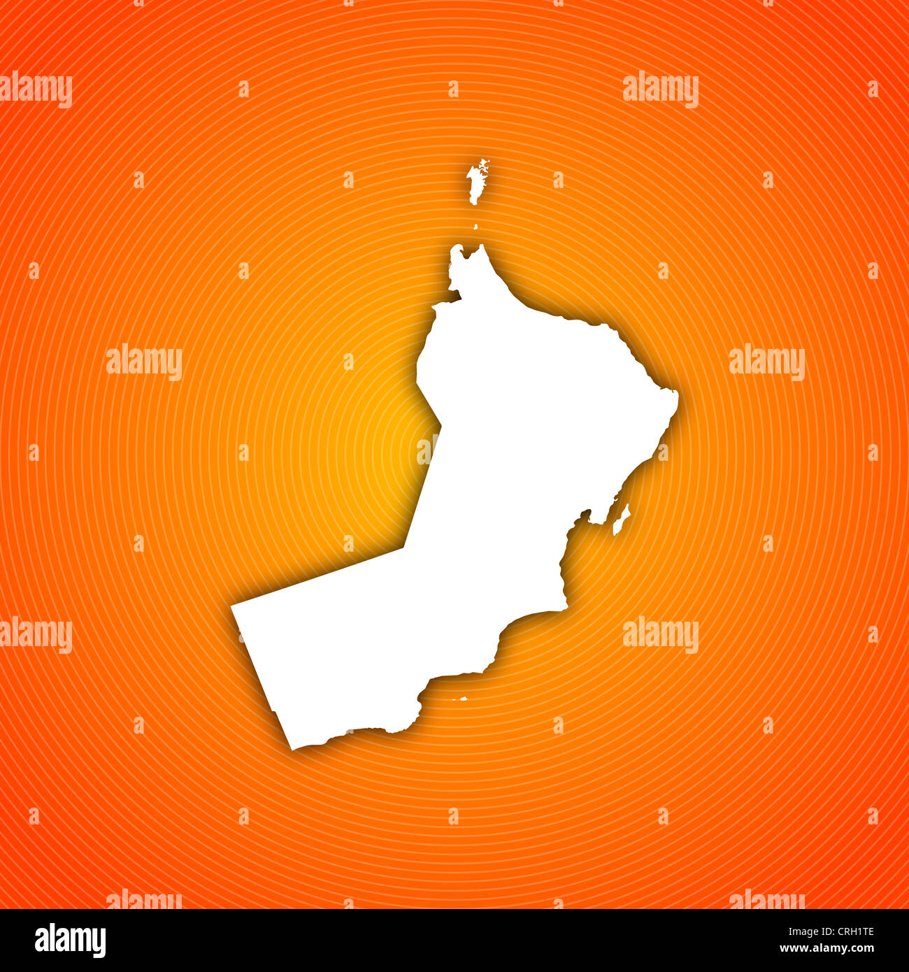 Political map of Oman with the several regions and governorats Stock ...