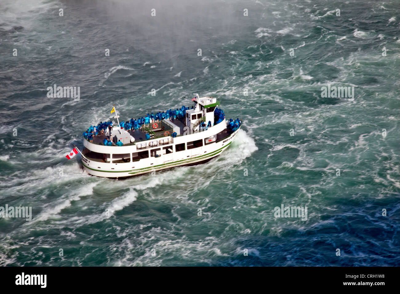 Niagara Falls,American Falls,Ontario;Canada;USA;[Lady of the Mist] boat ...