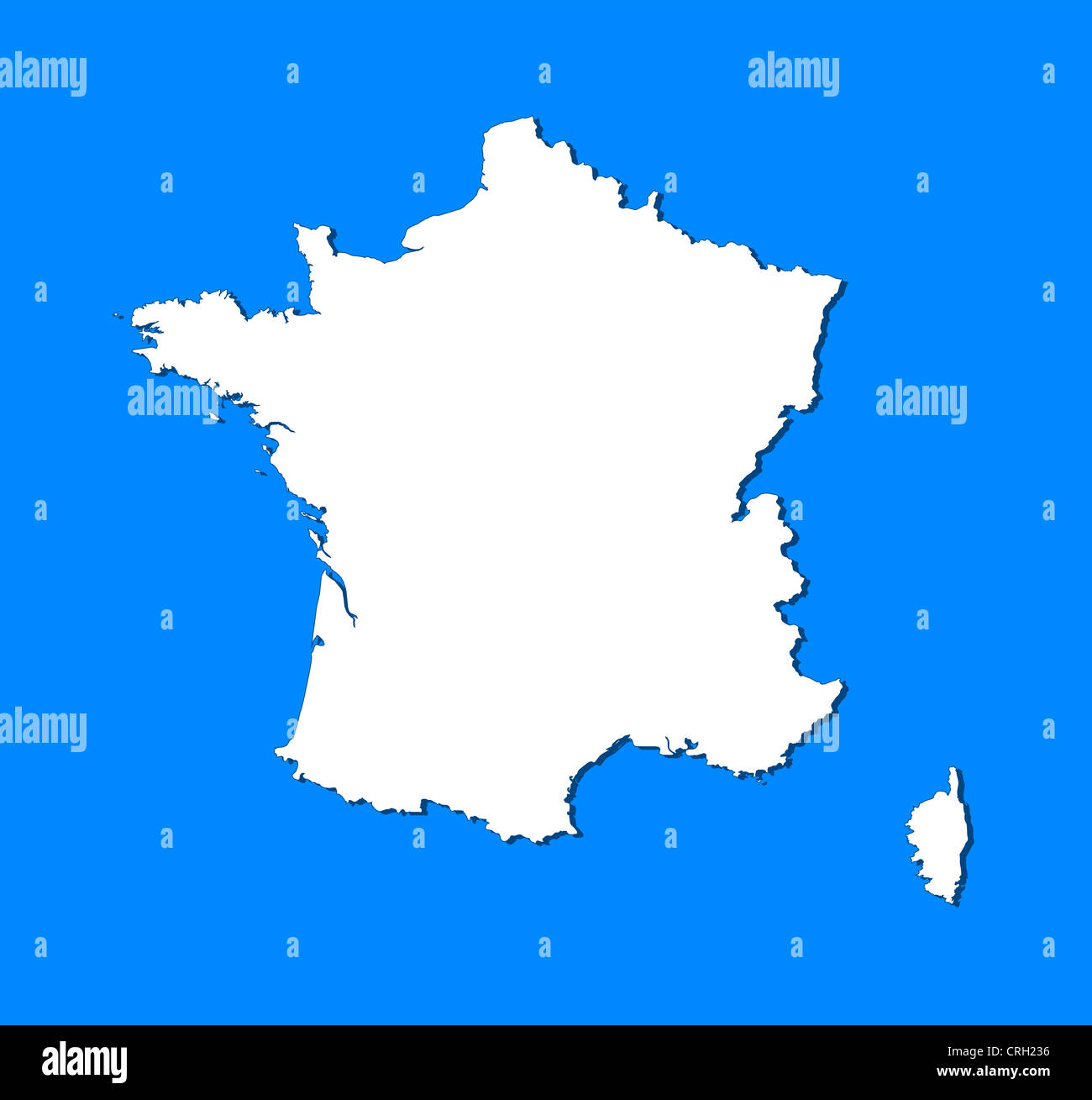 Political map of France with the several regions Stock Photo - Alamy