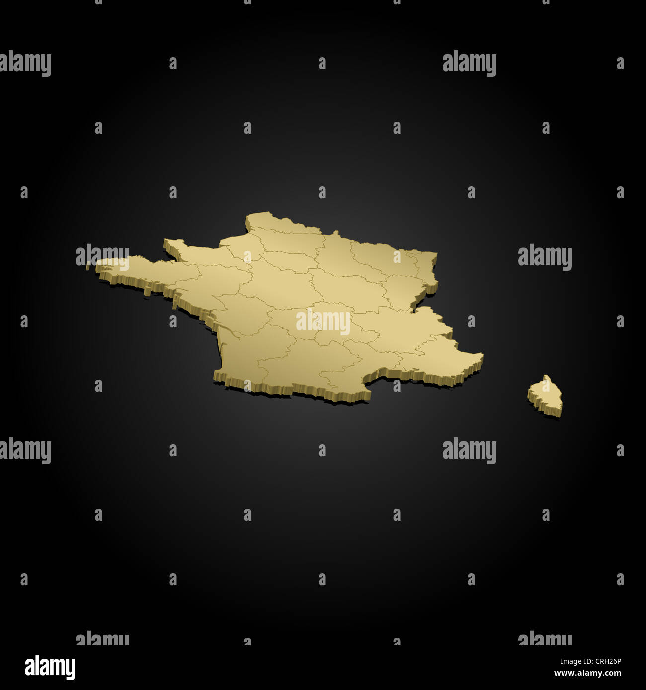 Political map of France with the several regions Stock Photo - Alamy