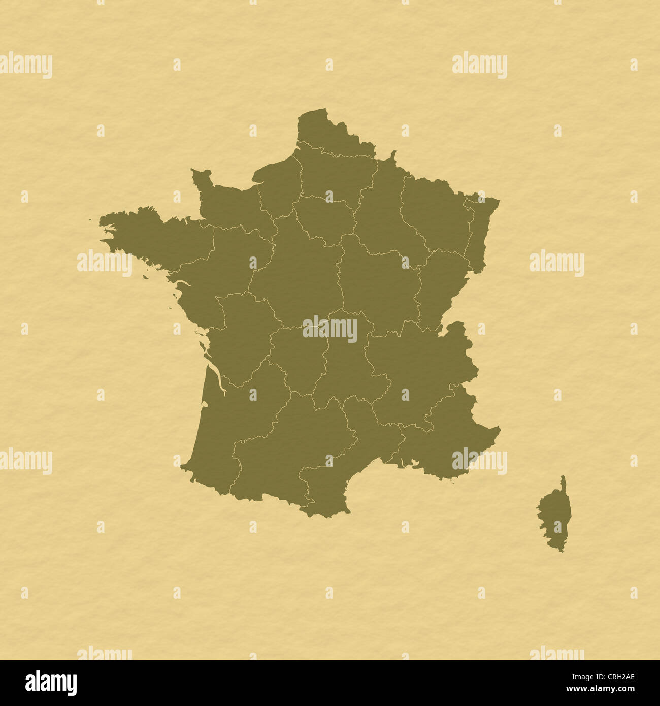 Political map of France with the several regions Stock Photo - Alamy