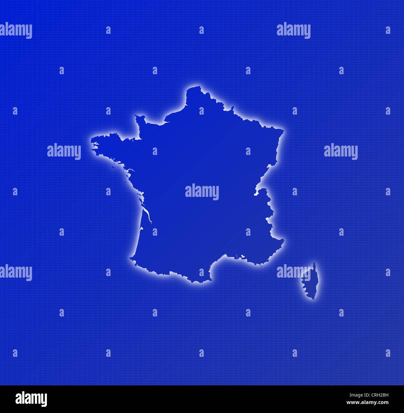 Political map of France with the several regions Stock Photo - Alamy